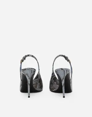 Dolce & Gabbana Python Skin Slingbacks Pumps And Slingback