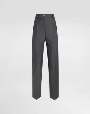Dolce & Gabbana Tailored Woolen Pants Pants And Shorts Gray - Grey