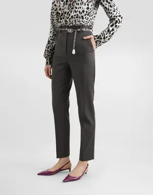 Dolce & Gabbana Tailored Woolen Pants Pants And Shorts Gray
