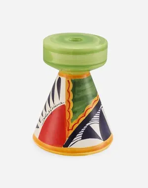 Dolce & Gabbana Ceramic Candle Holder Small Candle Holder - Multicolor