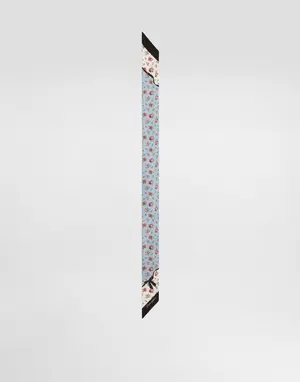 Dolce & Gabbana Small Rose-print Silk Twill Bandeau 6x100 Collection - Multicolor