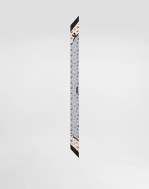 Dolce & Gabbana Small Rose-print Silk Twill Bandeau 6x100 Collection - Multicolor