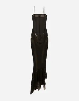 Dolce & Gabbana Strapless Lace Patchwork Dress Dresses Jersey