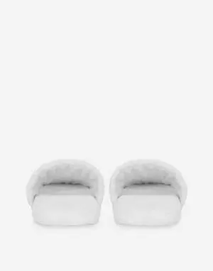 Dolce & Gabbana Embroidered Terry Cotton Slippers Cotton Slippers