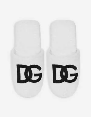 Dolce & Gabbana Embroidered Terry Cotton Slippers Cotton Slippers