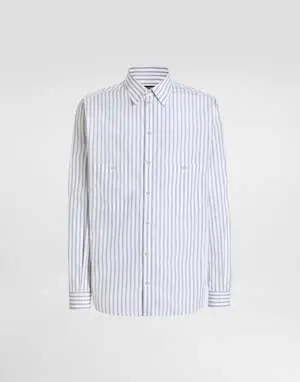 Dolce & Gabbana Striped Poplin Martini Shirt Shirts - Multicolor