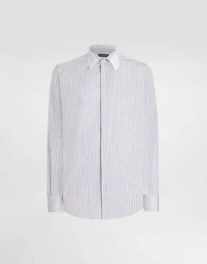 Dolce & Gabbana Striped Poplin Martini Shirt Shirts - Multicolor