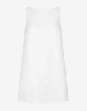 Dolce & Gabbana Short Brocade Dress With Back Neckline Dresses
