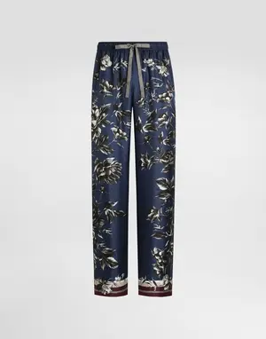 Dolce & Gabbana Peony Print Vanity Twill Trousers - Multicolor
