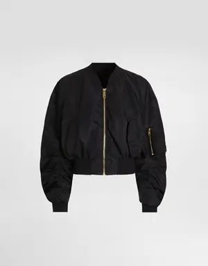 Dolce & Gabbana Nylon Gabardine Jacket Coats And Jackets - Black