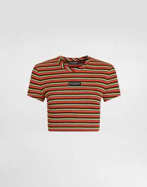 Dolce & Gabbana Striped Jersey T-shirt T-shirts And Sweatshirts - Multicolor