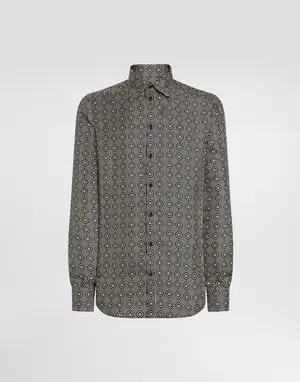 Dolce & Gabbana Ed Silk Twill Martini Shirt Shirts - Print