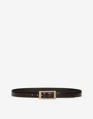 Dolce & Gabbana Brushed Calfskin Belt Belts Leather - Brown