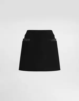 Dolce & Gabbana Double Crêpe Basque Skirt Skirts - Black