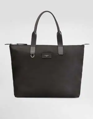 Dolce & Gabbana Shopping Nylon And Smooth Calfskin Shoppers - Black