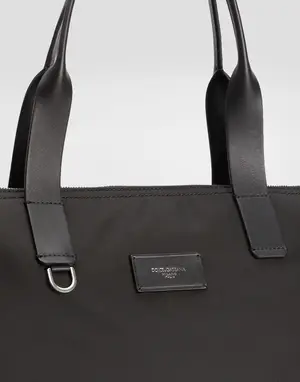 Dolce & Gabbana Nylon And Smooth Calfskin Shopper Bag