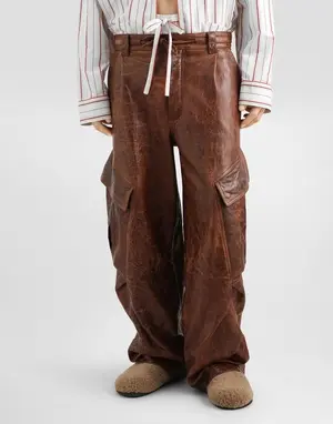 Dolce & Gabbana Lambskin Cargo Trousers