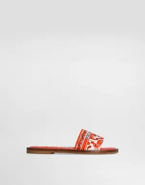 Dolce & Gabbana Flat Slip-on Sandals - Multicolor