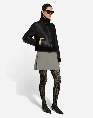 Dolce & Gabbana Merino Shearling Jacket Coats And Jackets