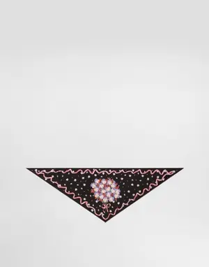 Dolce & Gabbana Small Floral-print Silk Twill Triangle Scarf Scarves And Silks - Multicolor