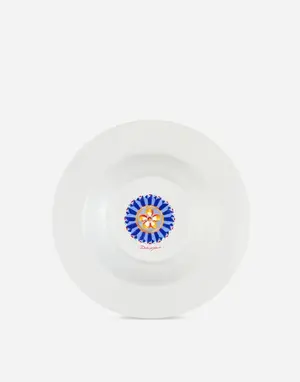 Dolce & Gabbana Set 2 Soup Plates In Fine Porcelain Soup Bowl