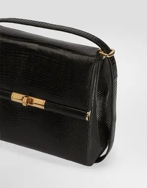 Dolce & Gabbana Marlene Lizard Skin Shoulder Bag