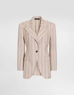 Dolce & Gabbana Single-breasted Jacket In Regital Pinstripe Blazers - Multicolor