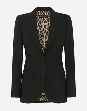 Dolce & Gabbana Single-breasted Woolen Turlington Blazer Blazers - Black