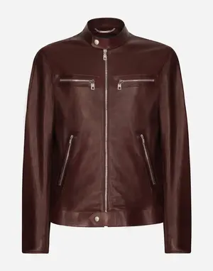 Dolce & Gabbana Leather Jacket Coats And Jackets Multi-colored - Multicolor