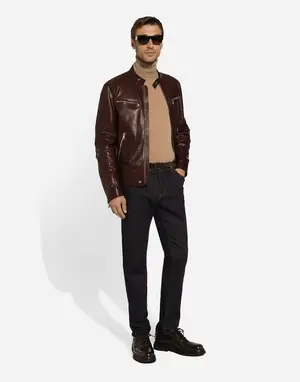 Dolce & Gabbana Leather Jacket Coats And Jackets Multi-colored