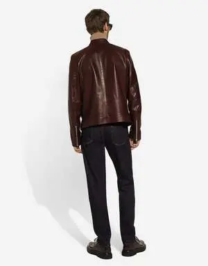 Dolce & Gabbana Leather Jacket Coats And Jackets Multi-colored