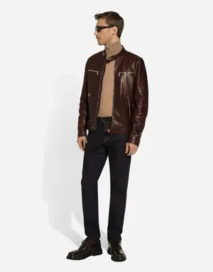 Dolce & Gabbana Leather Jacket Coats And Jackets Multi-colored