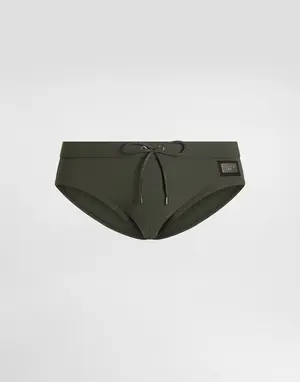 Dolce & Gabbana High-rise Swim Briefs Beachwear - Grey