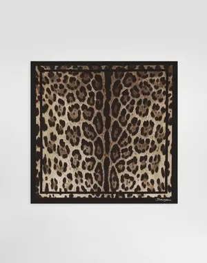 Dolce & Gabbana Leopard- Silk Twill Scarf 50x50 Scarves And Silks - Print