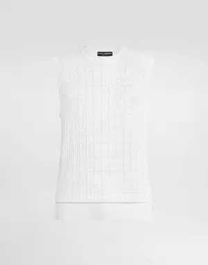 Dolce & Gabbana Canotta Girocollo Sweaters And Cardigans - White