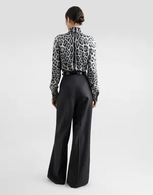 Dolce & Gabbana Leopard- Silk Satin Shirt
