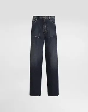 Dolce & Gabbana Denim Cotton Trousers Denim Multi-colored - Multicolor