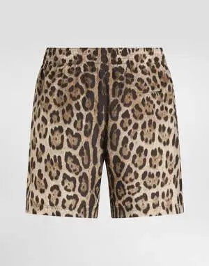 Dolce & Gabbana Leopard Mid-length Swim Trunks - Print
