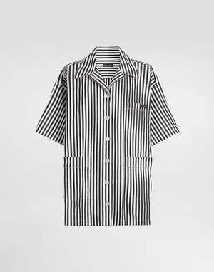 Dolce & Gabbana Striped Poplin Shirt Shirts And Tops - Multicolor