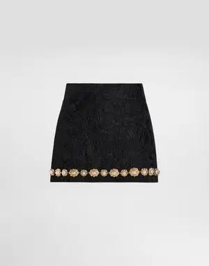 Dolce & Gabbana Brocade Miniskirt Skirts - Black