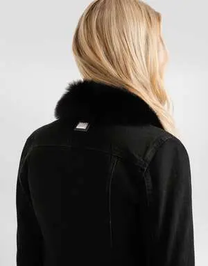 Dolce & Gabbana Denim Jacket Lined With Fur Denim And Jeans Multi-colored