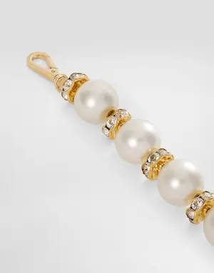 Dolce & Gabbana Maxi-sphere Bracelet With Dg Logo - White