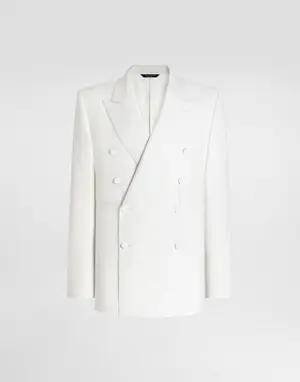 Dolce & Gabbana Double-breasted Sicilia Virgin Wool Jacket Suits And Blazers - White