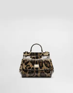 Dolce & Gabbana Ed Polished Calfskin Mini Sicily Bag Accessories Animal Leather - Print