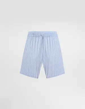 Dolce & Gabbana Striped Poplin Shorts Pants And Shorts - Multicolor