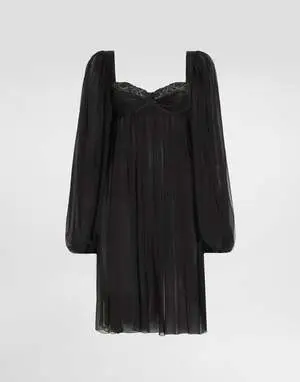 Dolce & Gabbana Chiffon Dress Dresses Silk - Black