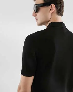 Dolce & Gabbana Virgin Wool Polo Shirt Sweaters And Cardigans - Black