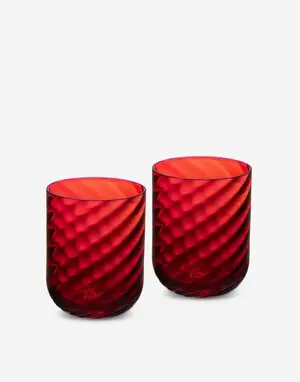 Dolce & Gabbana Set 2 Hand-blown Murano Water Glasses Water Glasses - Multicolor