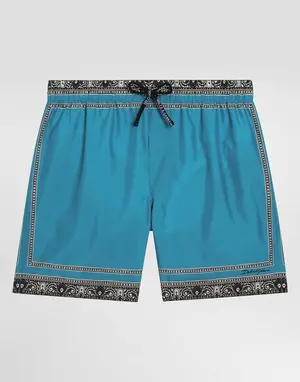 Dolce & Gabbana Fabric Swim Trunks With Bandanna Beachwear - Print