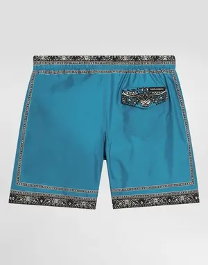 Dolce & Gabbana Fabric Swim Trunks With Bandanna Beachwear - Print